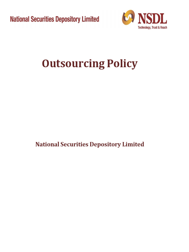 NSDL Outsourcing Policy Website Version 2022 | PDF | Outsourcing | Risk