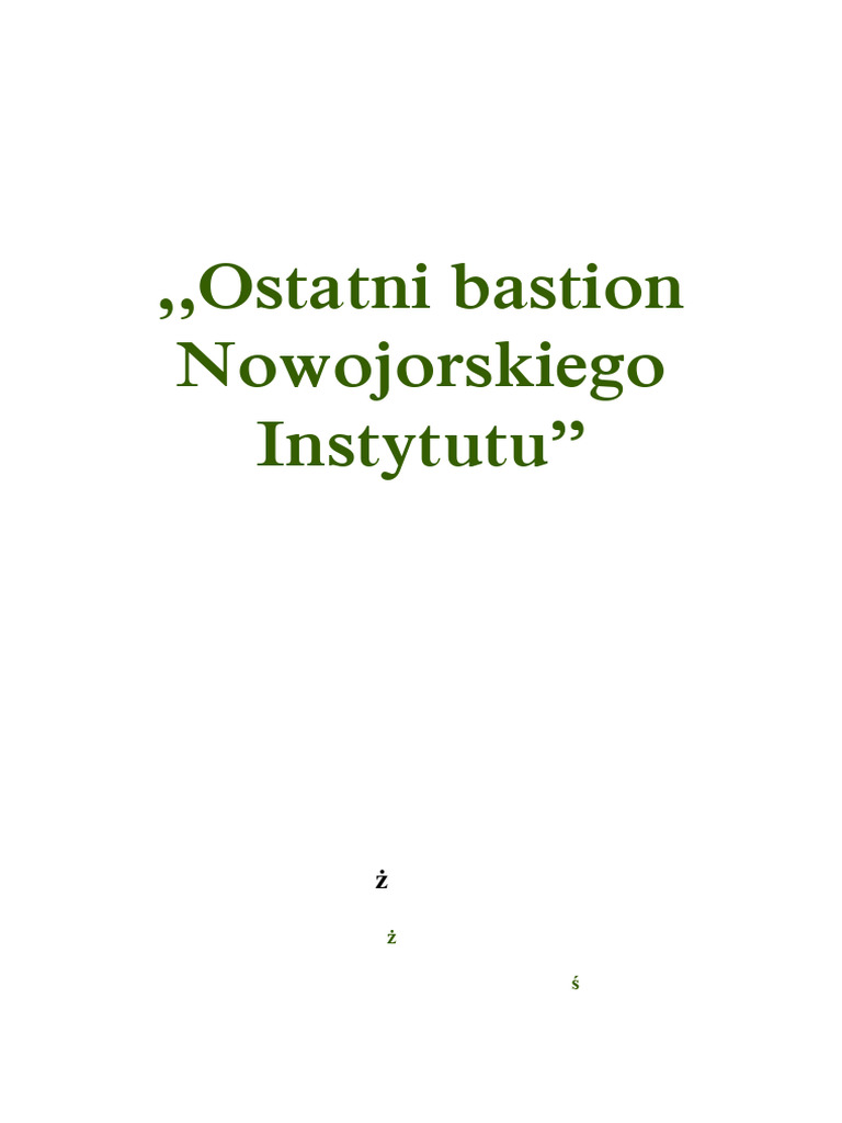 Kroniki Banea. Ostatni Bastion Nowojorskiego Instytutu | PDF