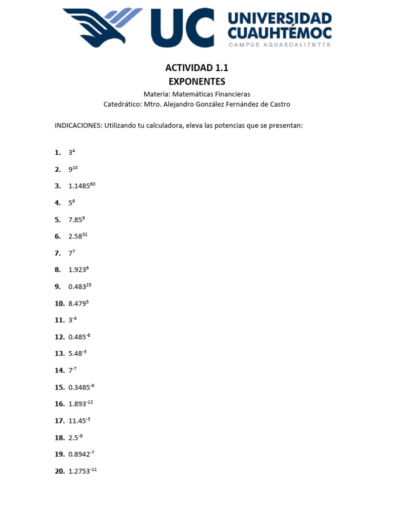 Ejercicios Mate | PDF