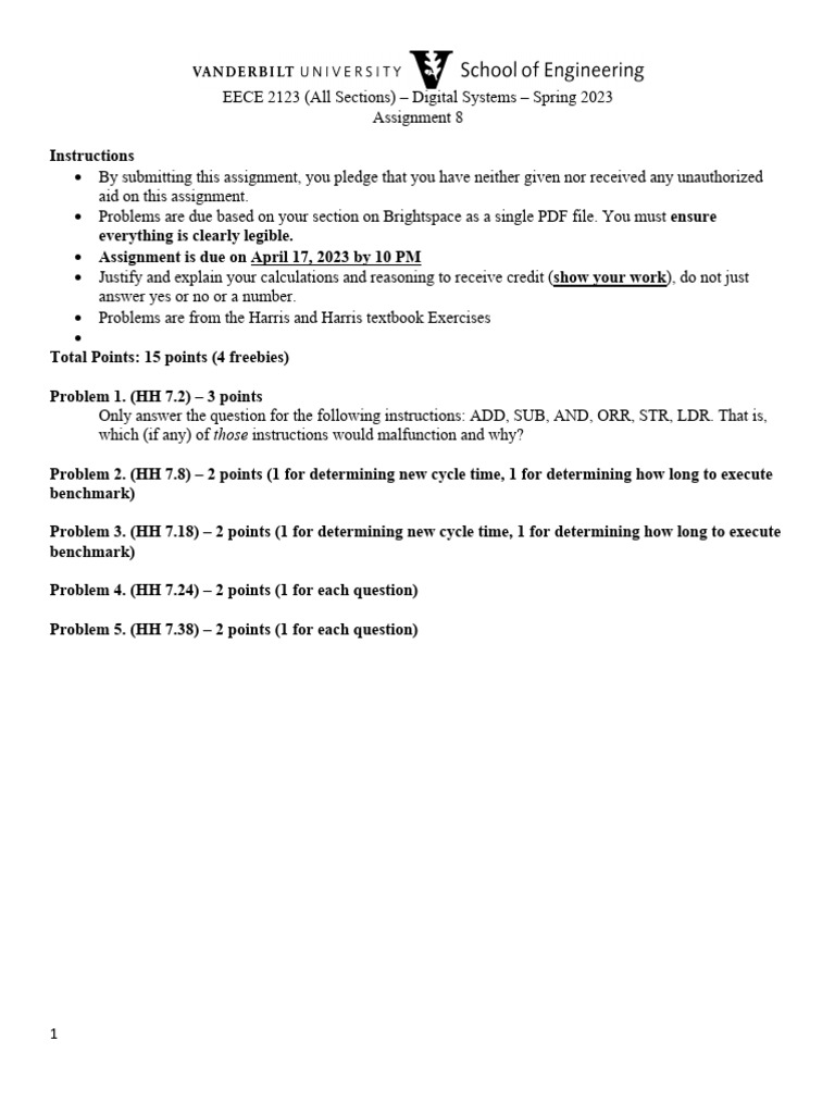 EECE2123 hw08 Spr23 | PDF