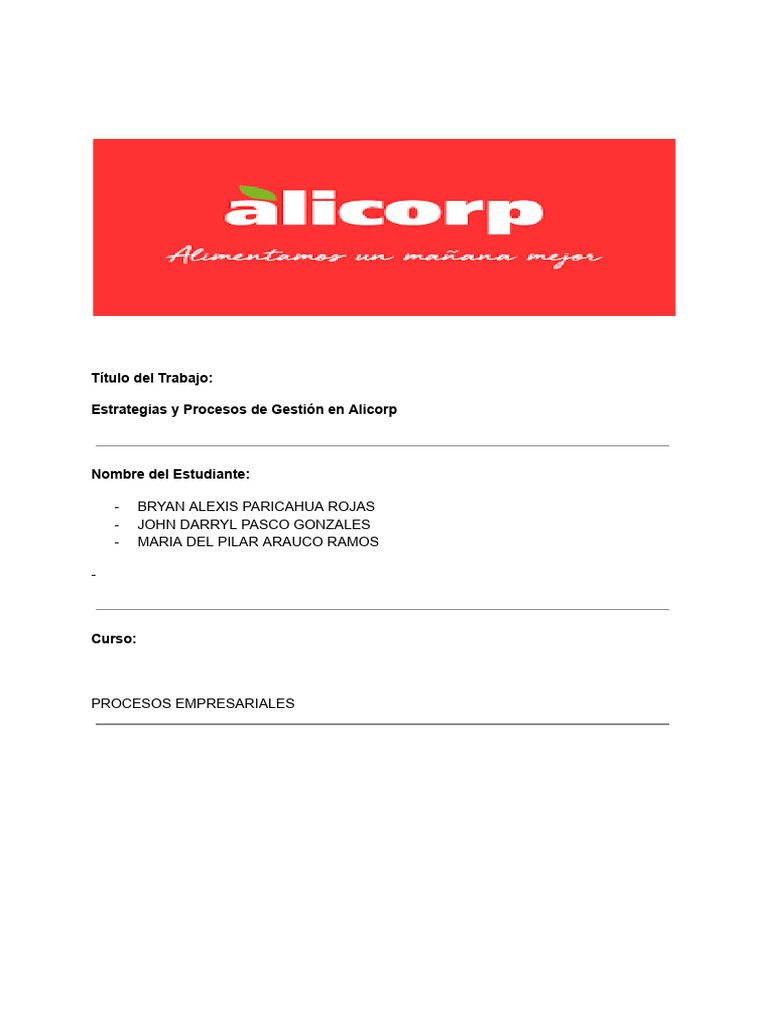 ALICORP | PDF
