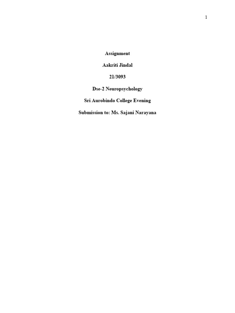 Aakriti Neuroassingment | PDF
