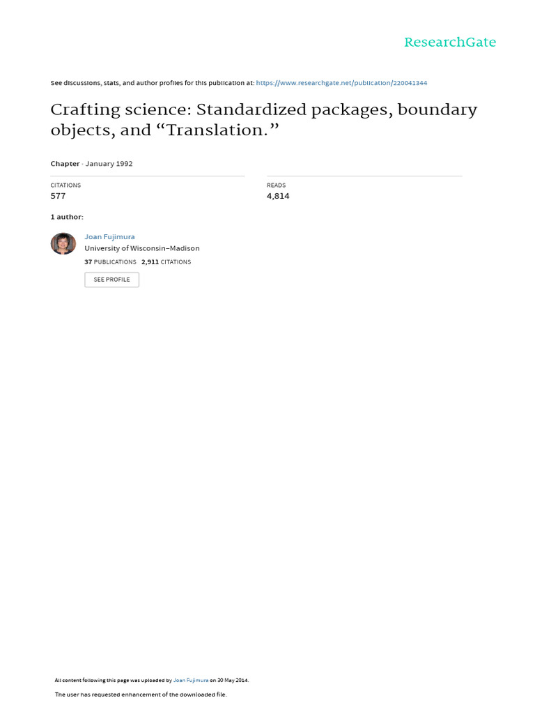 Crafting Science Standardized Packages Boundary Ob | PDF