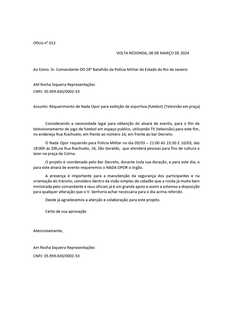 MODELO-DE-OFICIO-PARA-POLICIA-MILITAR | PDF