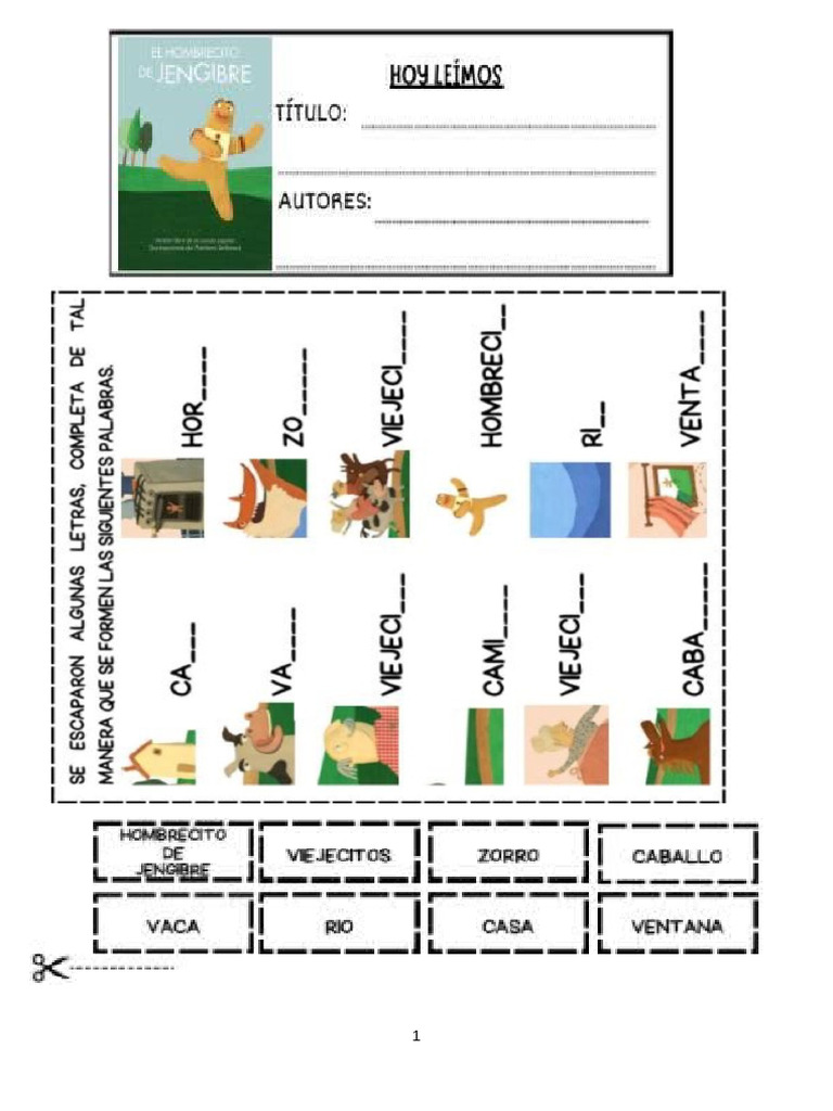 HOMBRECITO DE JENGIBRE Recursos | PDF