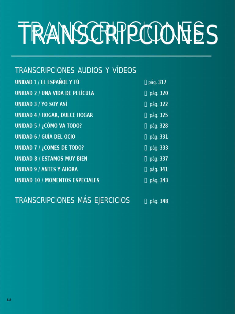 Aula PLUS 2 transcripciones | PDF
