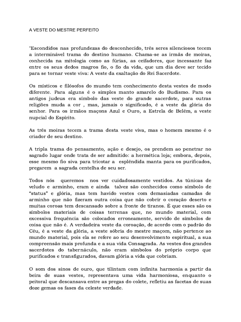 A Veste Do Mestre Perfeito Pdf