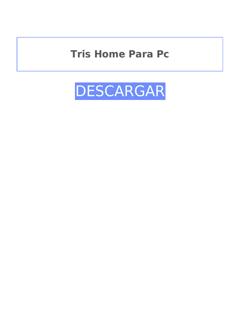 Tris Home para PC | PDF