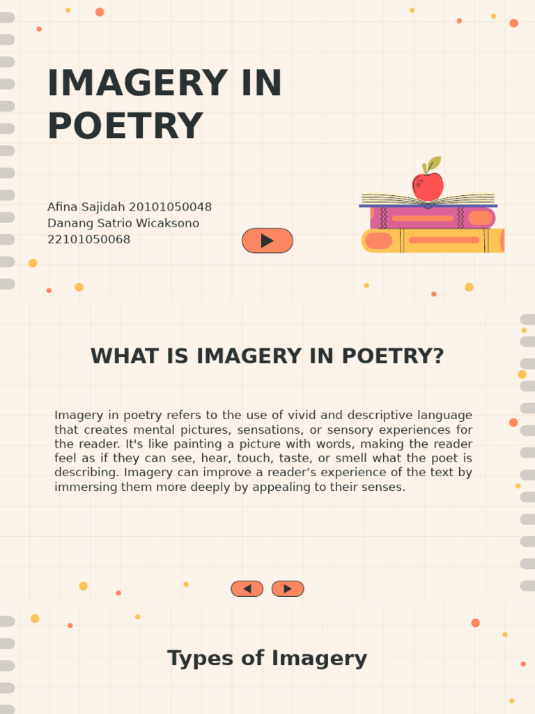 Imagery - Poetic Elements - Fix | PDF | Senses | Odor