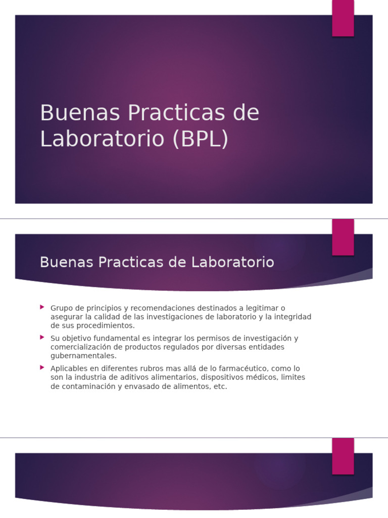 Buenas Practicas de Laboratorio (BPL) | PDF | Laboratorios | Business