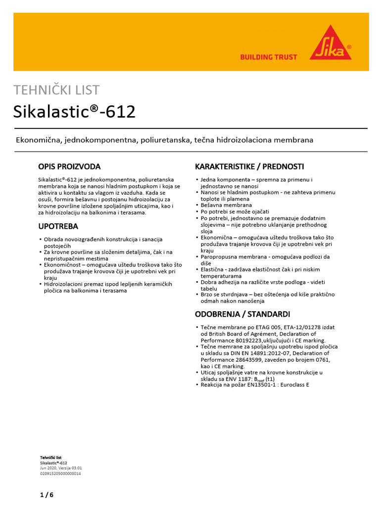 Sikalastic - 612 | PDF