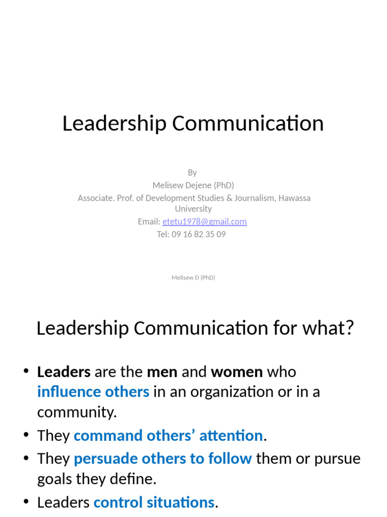 2 Leadership Communication | PDF