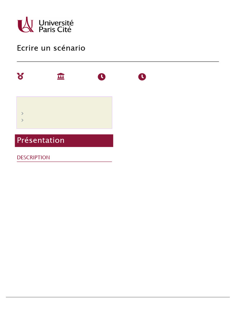 Ecrire un scénario | PDF