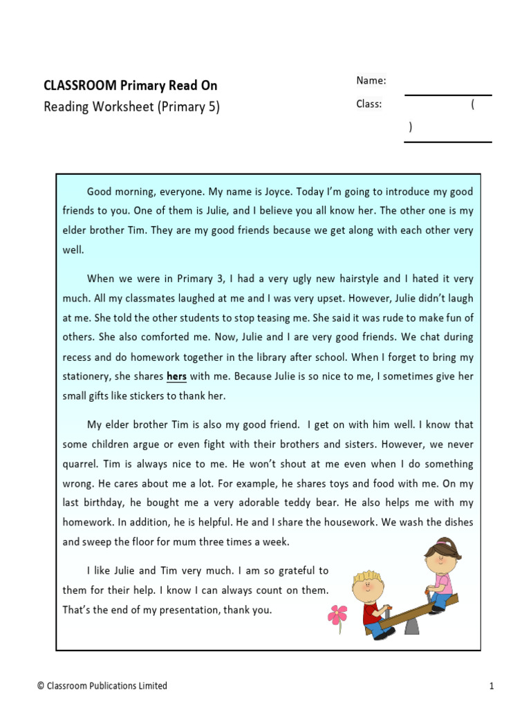 Extra Comprehension Ex5 1 SC | PDF