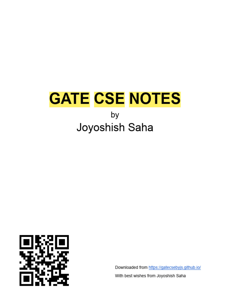 OS Gate Cse Notes | PDF