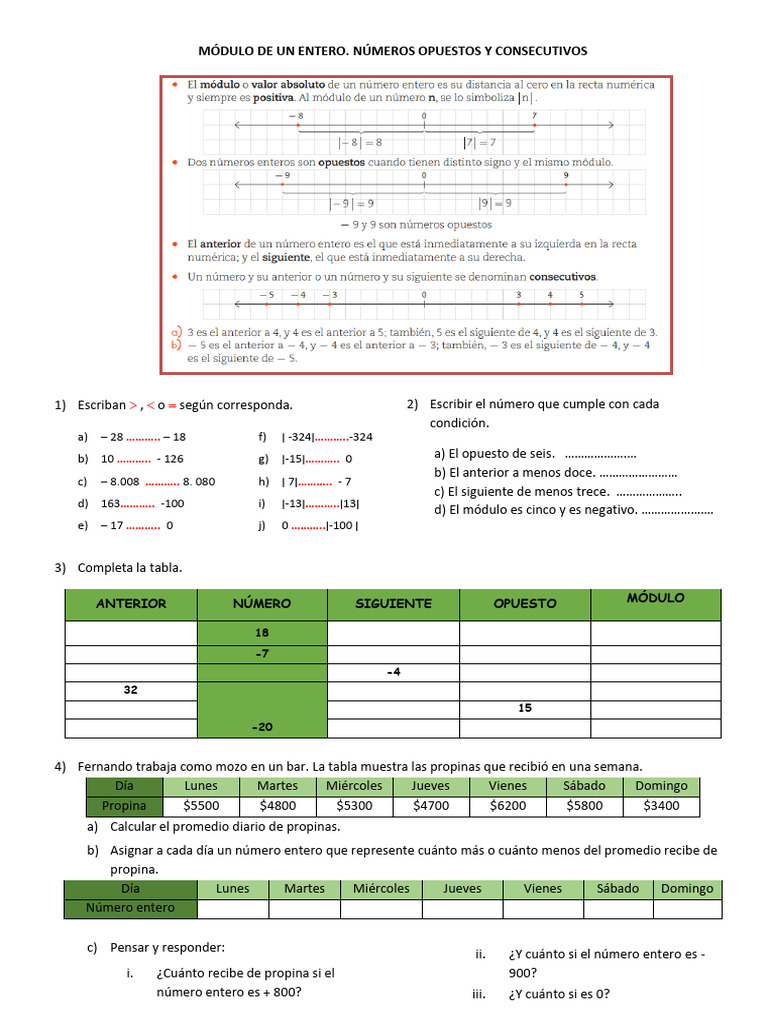 MÓDULO DE UN ENTERO | PDF