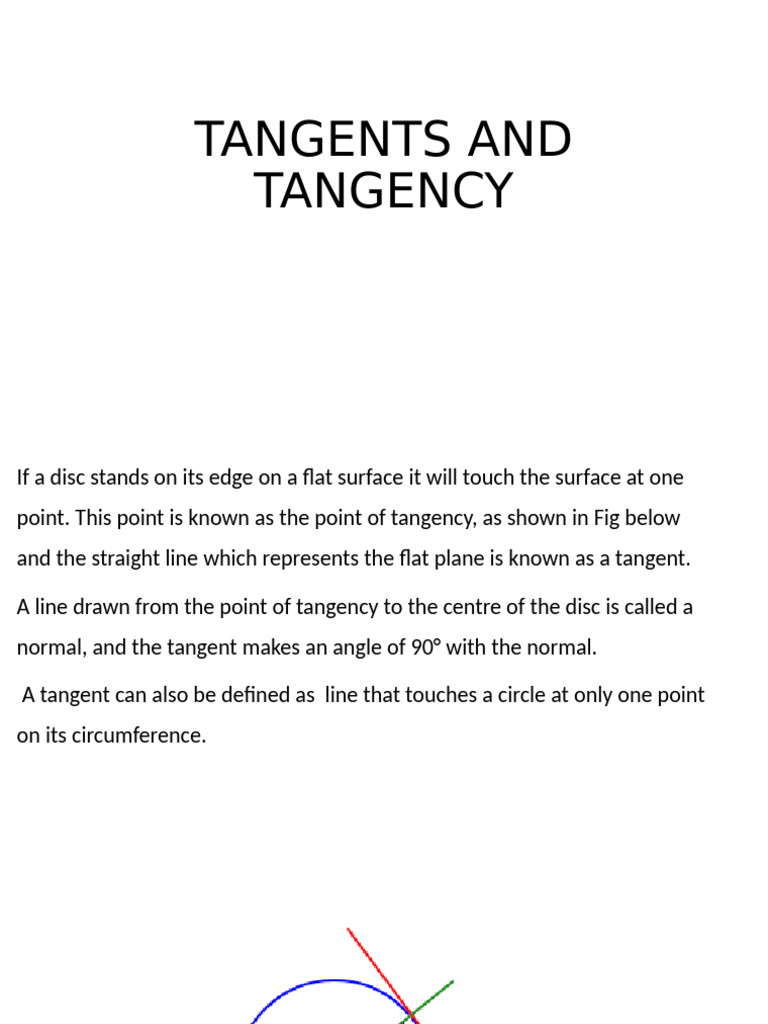 Tangents and Tangency | PDF