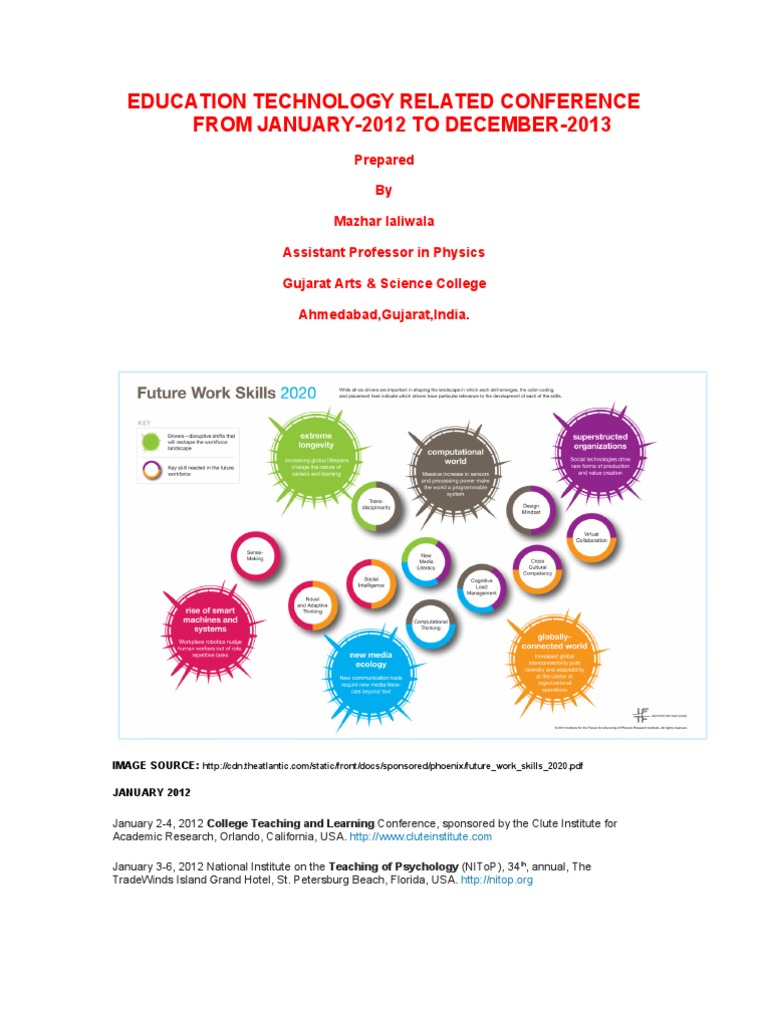 Education Tech Conferences 2012-13 | PDF | Educational Technology ...