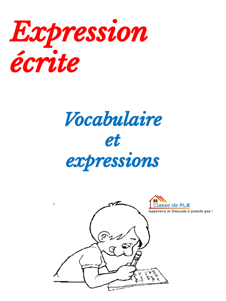 Vocabulaire Et Expressions Pour Ma Production Écrite | PDF