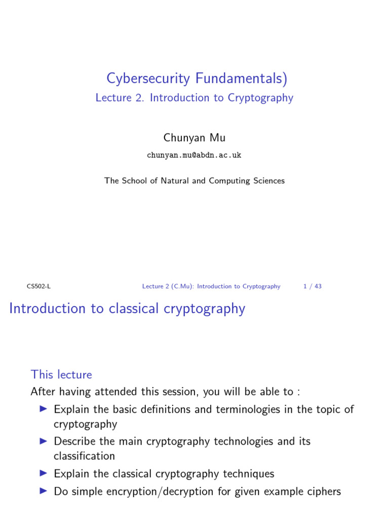 L02 Intro Crypt | PDF