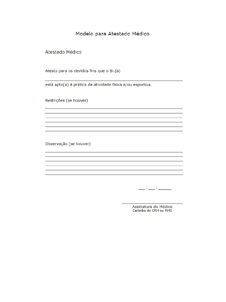 Modelo-Atestado-Médico | PDF