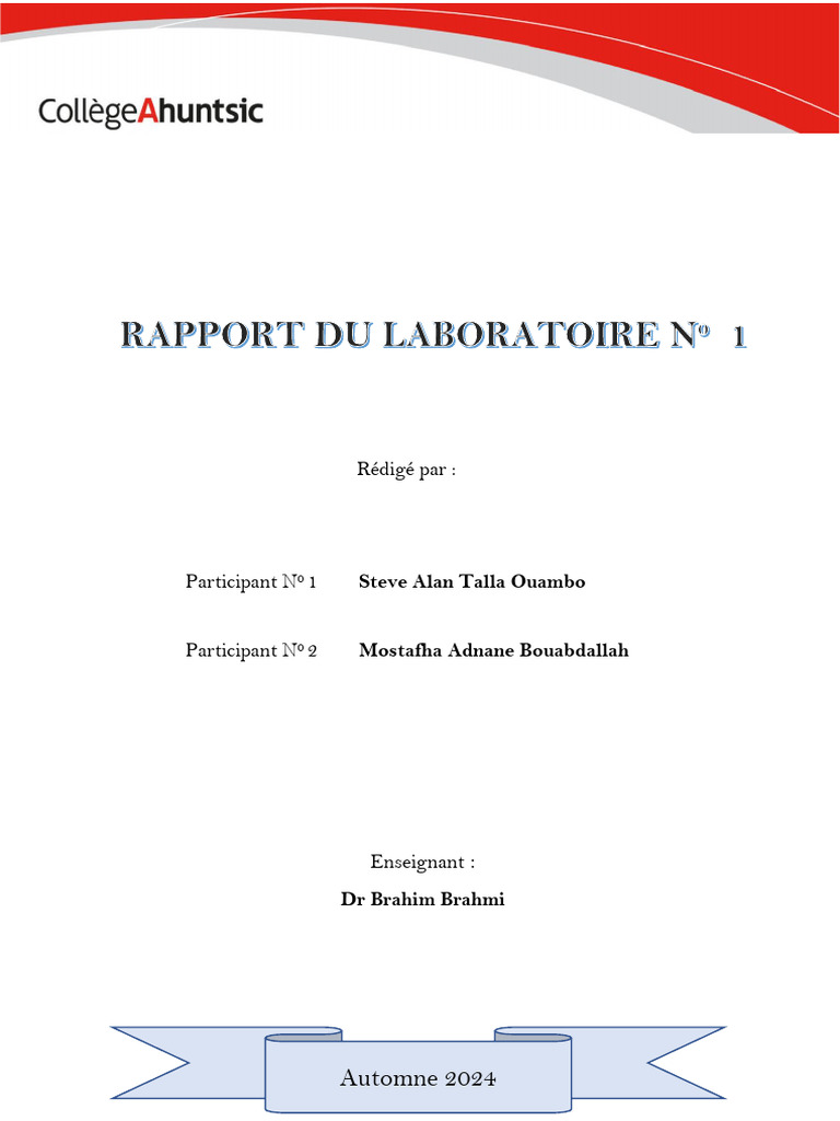 Rapport Lab02 Atutomatisme | PDF