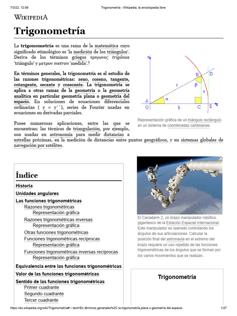 Trigonometría - Wikipedia | PDF