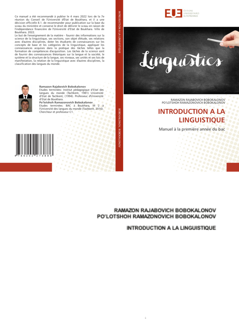 Introduction a La Lingustique | PDF