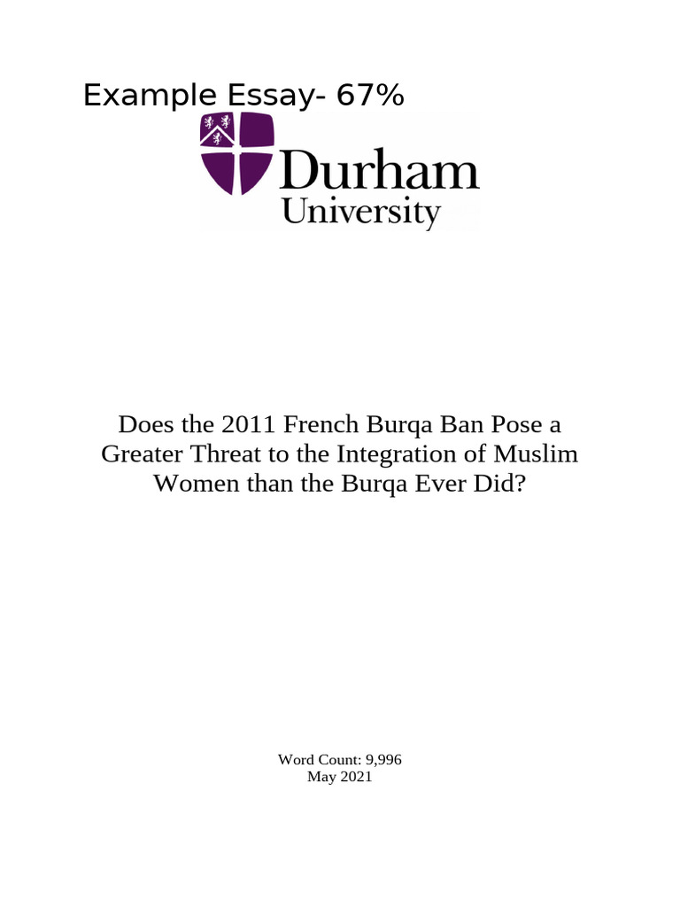 Example Essay 6 - 67 | PDF