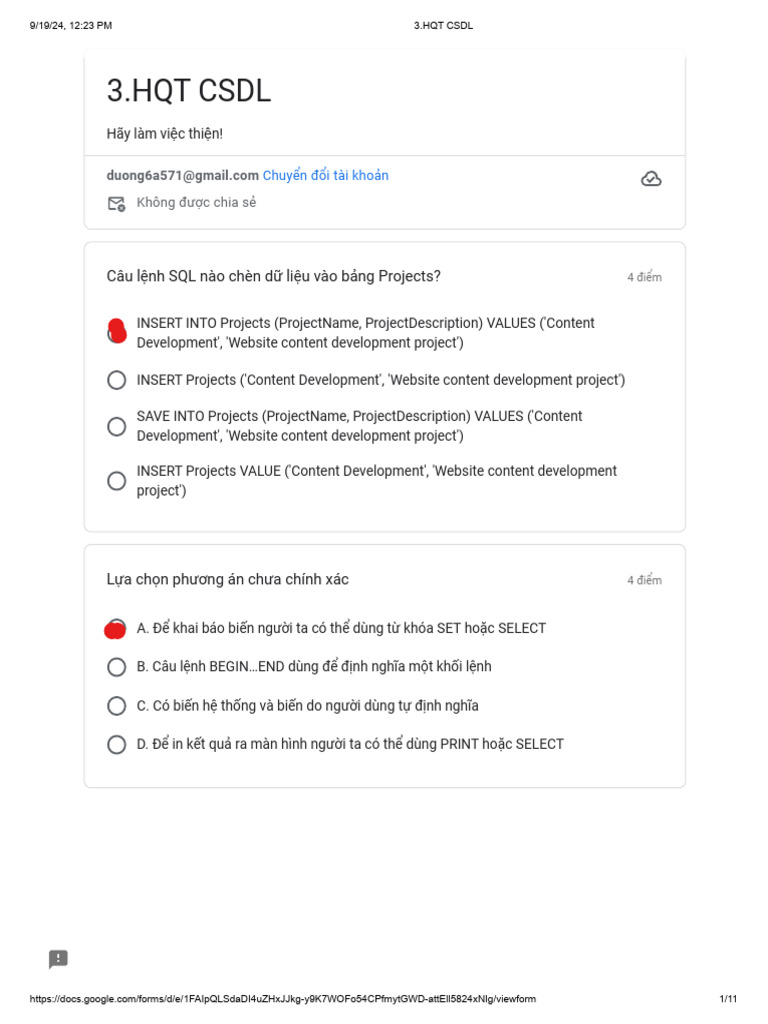 3.HQT CSDL | PDF | Databases | Data Management Software