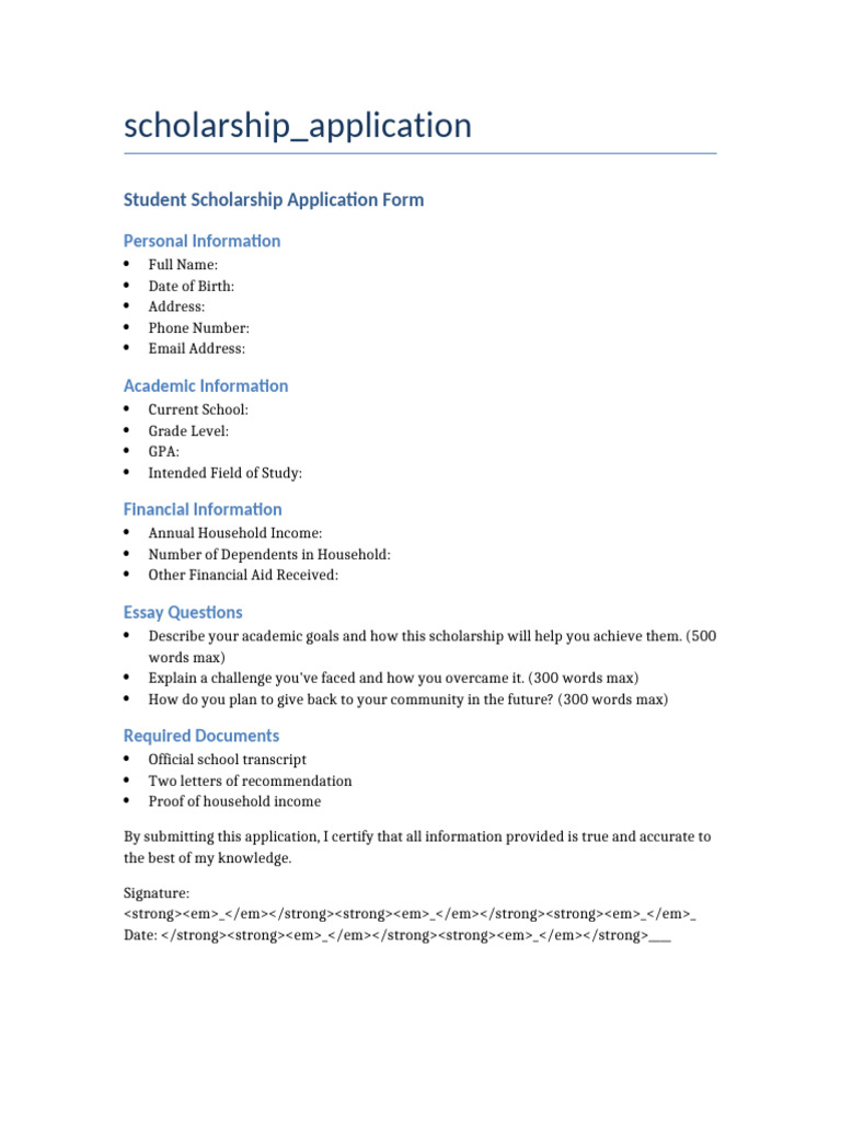 scholarship_application | PDF