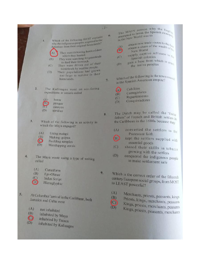 2020 History Paper 1 | PDF