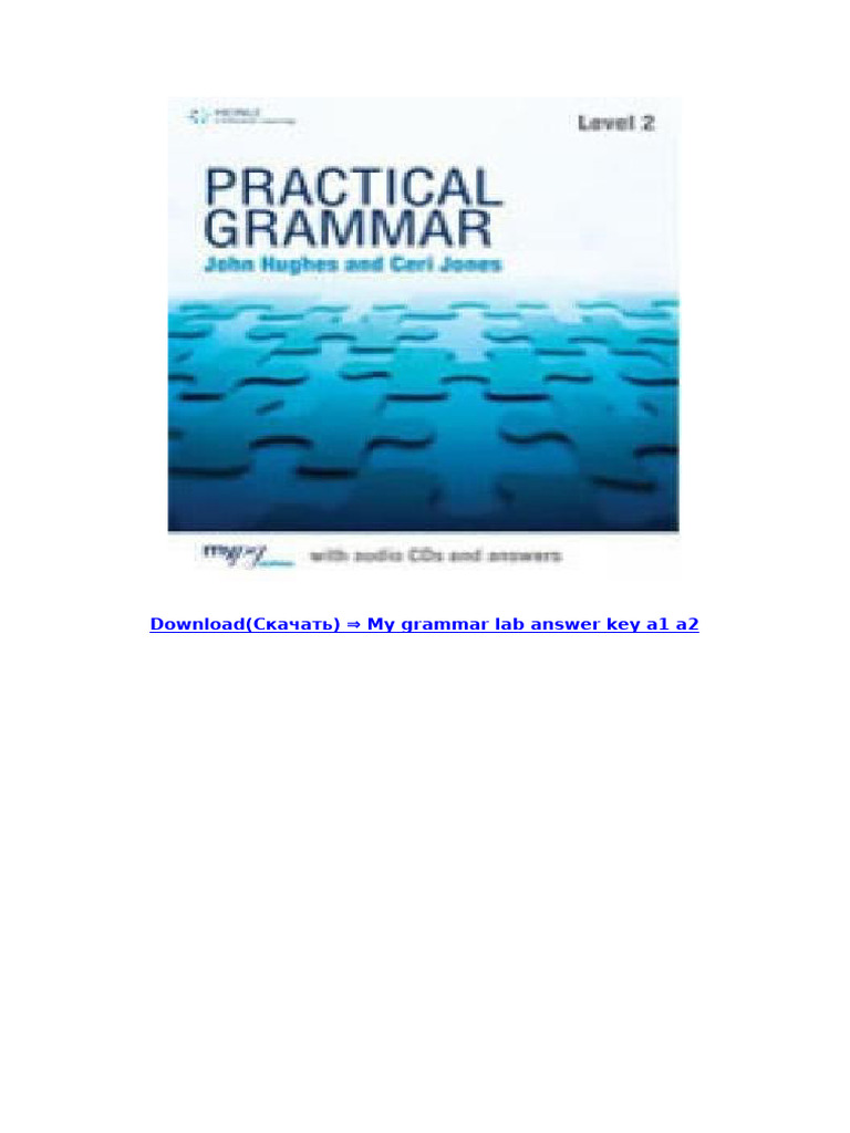 My Grammar Lab Answer Key A1 A2 | PDF