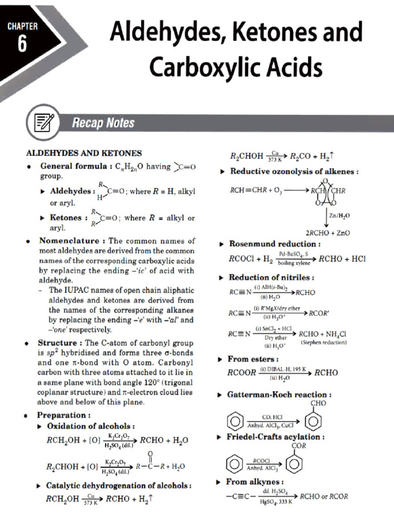 Aldehyde Ketones and Carboxylic Acids Notes - 240913 - 022315 | PDF ...