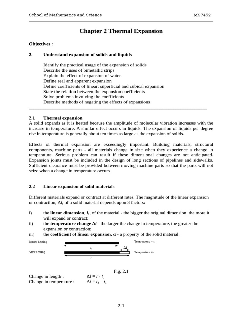 Ch2 Thermal Expansion | PDF