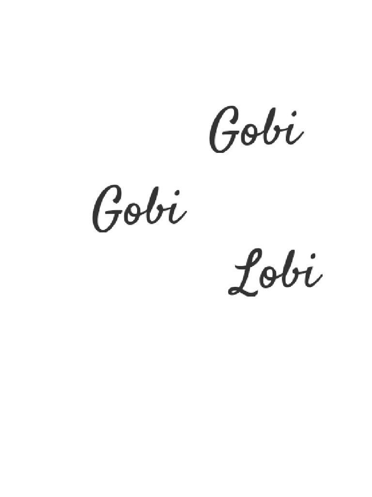 Gobi and Lobi | PDF