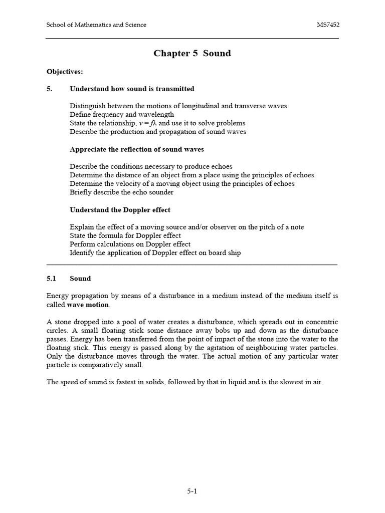Ch5 Sound | PDF