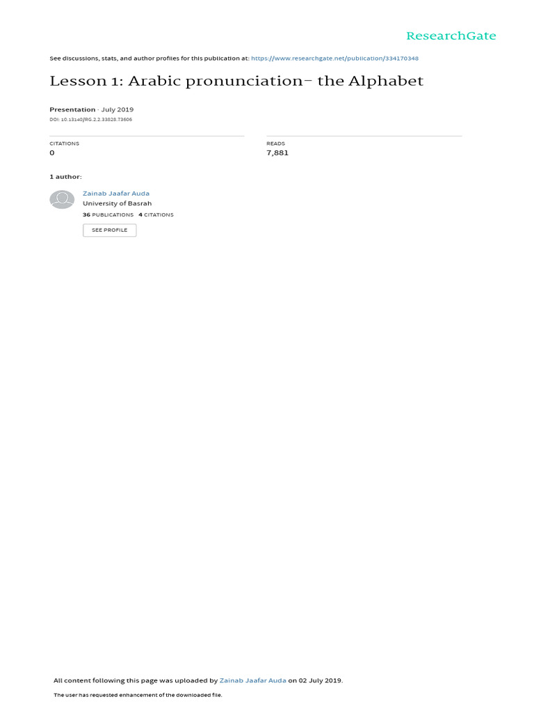 Lesson1 Thealphabet | PDF