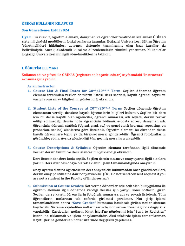 Obikas Kul - Kilavuzu TR-2024 | PDF