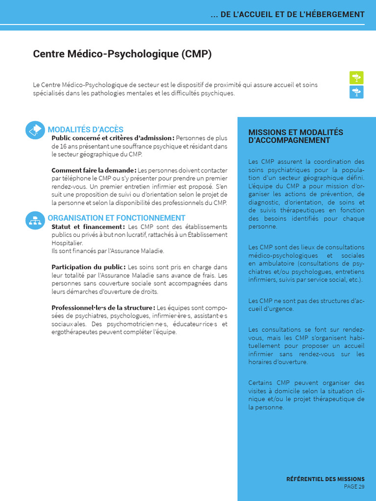 Centre Médico Psychologique (CMP) | PDF