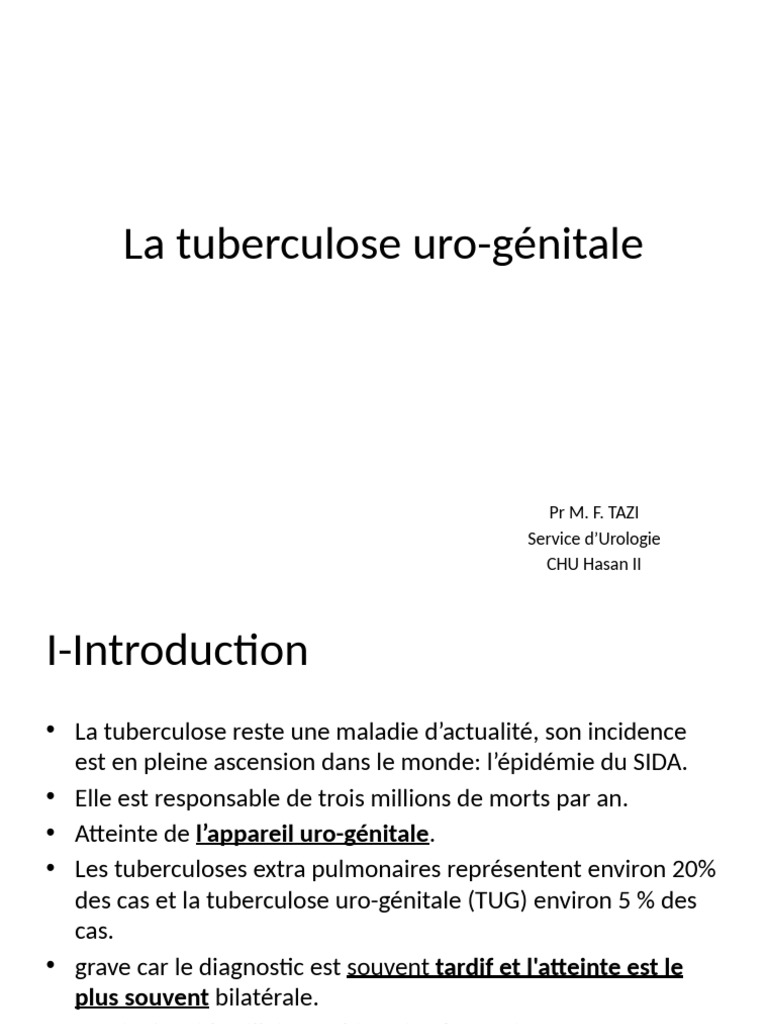 Tuberculose Urogenitale | PDF