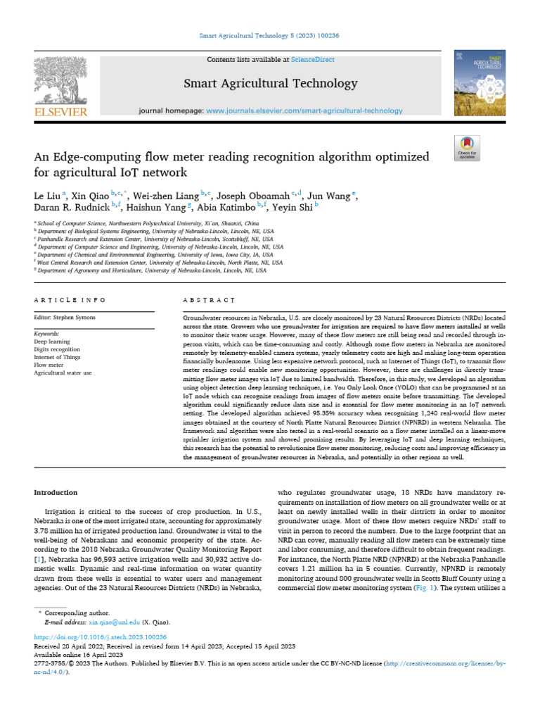 An Edge Computing Flow Meter Reading Recognition Algorithm Pdf 3745
