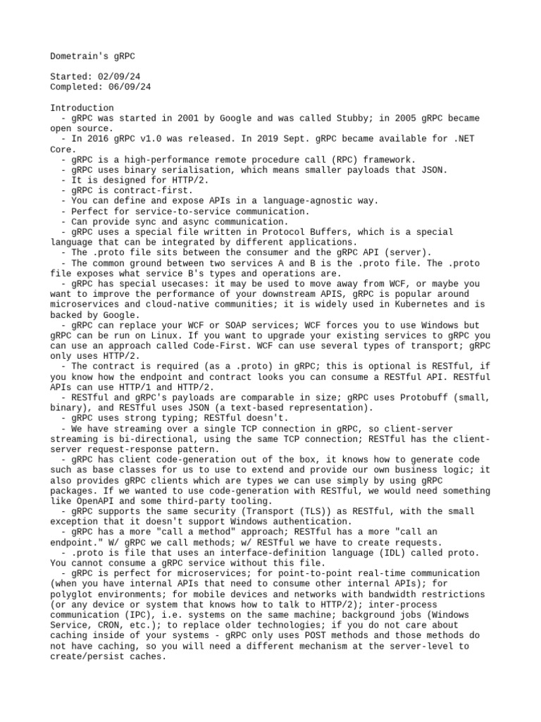 From Zero To Hero GRPC in | PDF