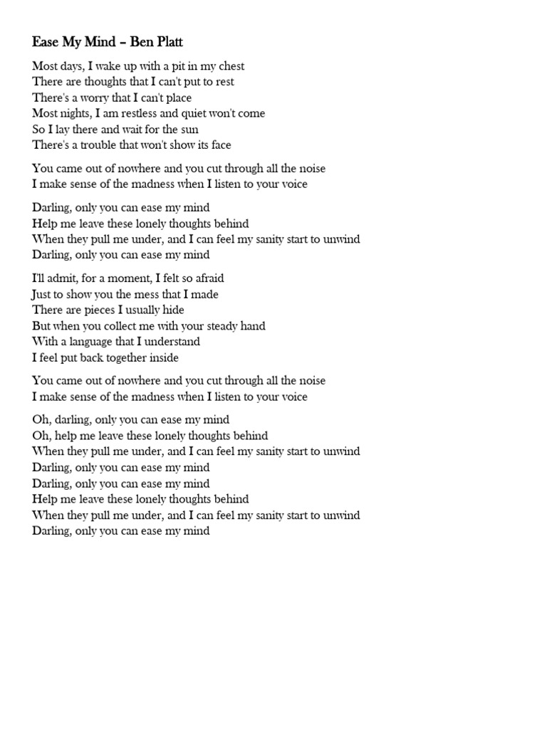 Ease My Mind (2019) | PDF