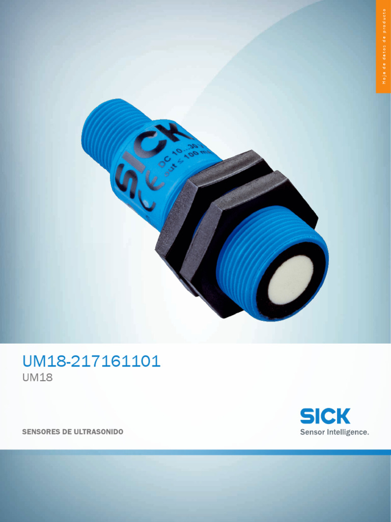 SICK Ultrasonic Sensors UM18 217161101 | PDF | Ultrasound | Electrical ...
