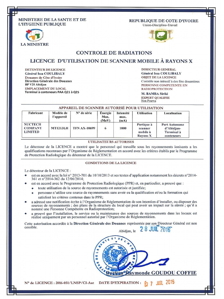 2016.09.07 Licence d'Utilisation Scanner PAA | PDF