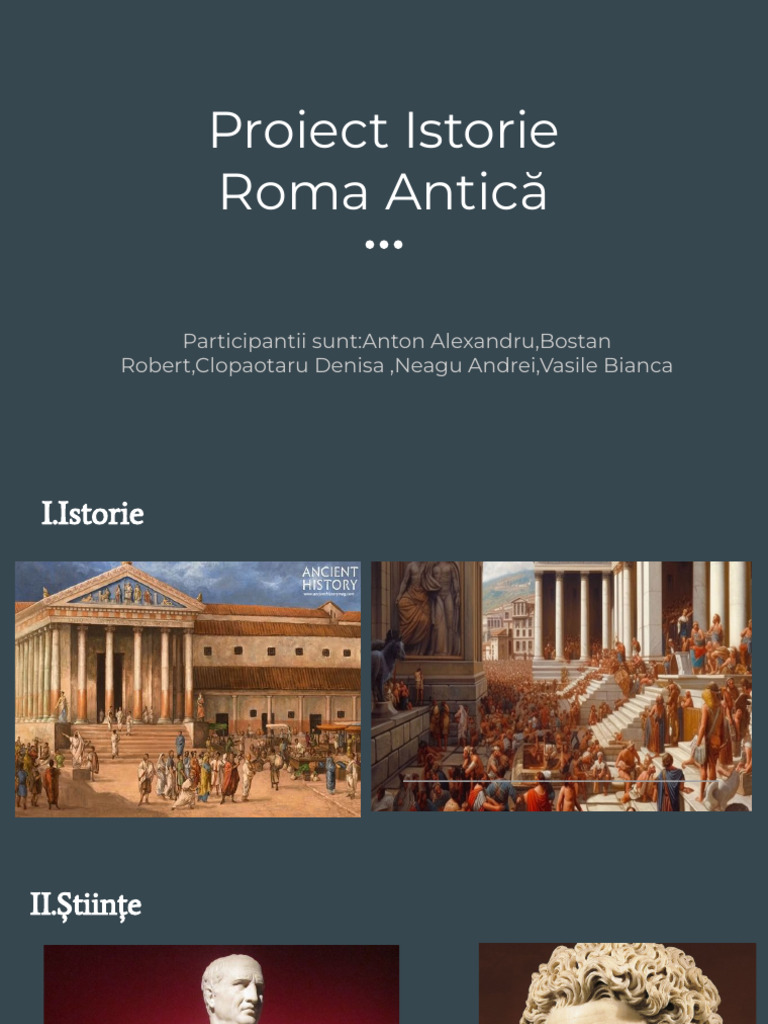 Proiect Istorie - Roma Antica | PDF