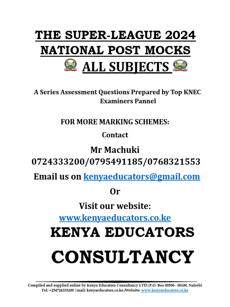 The Superleague National Post Mocks 2024 | PDF