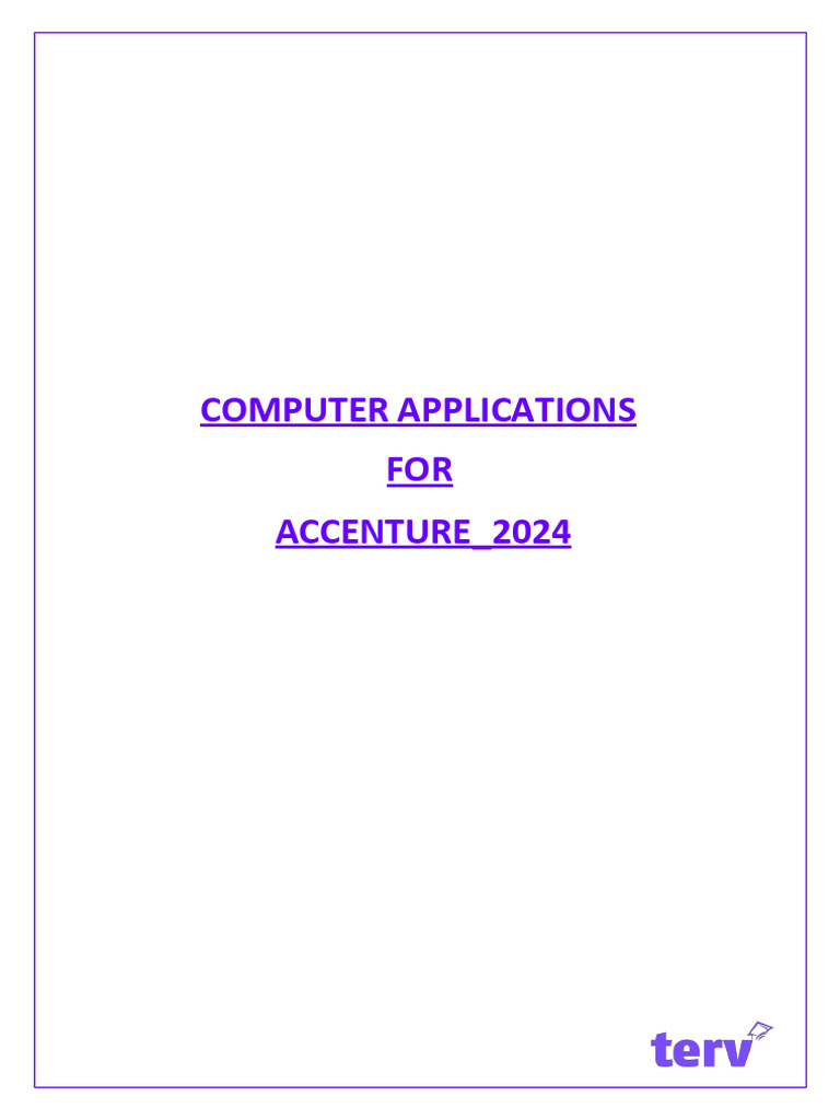 Accenture Computer Application | PDF