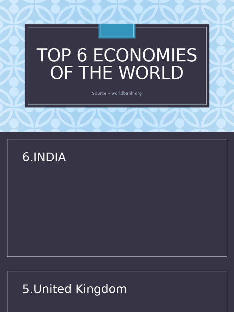 Top 6 economies of the world | PDF
